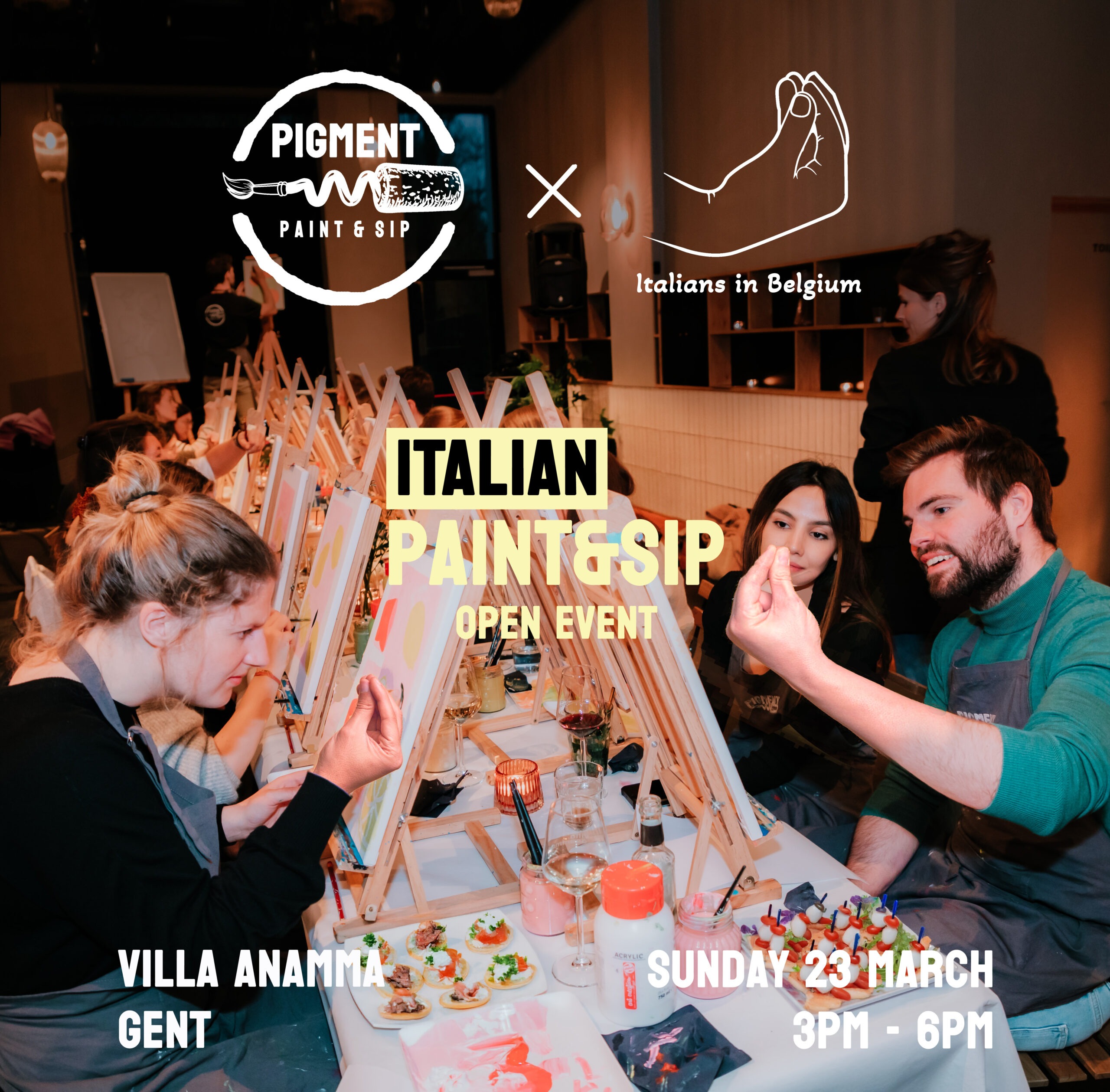Italian Paint&Sip 23/03 @Villa Anamma - Pigment Paint and Sip